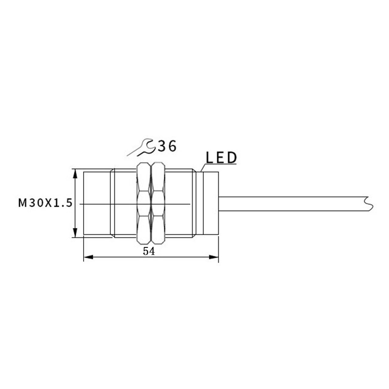 M30 All metal series Non-flush Inductive proximity sensor | Cylindrical proximity switch